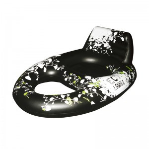 61" Black & White Eco-Friendly Inflatable Swimming Pool Lounger | Pool ...