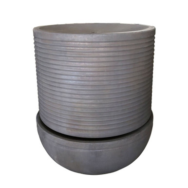 27.5" Gray Traditional Style Round Ribs Fountain | Pool Central