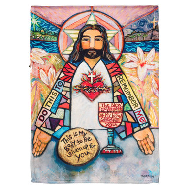Holy Communion Jesus Garden Flag 18" x 13" | Pool Central