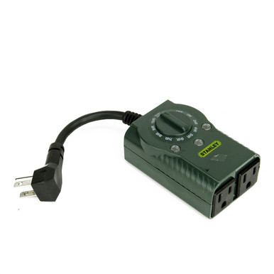 Stanley LightTimer Select Twin 2-Outlet Light-Sensing Countdown Timer ...