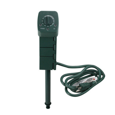 Stanley Outdoor 3-Outlet Plug Bank Photocell Countdown Ground Stake ...