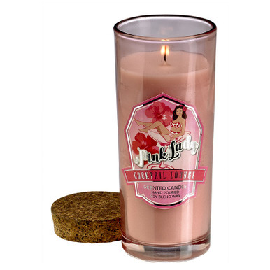 Set of 2 Pink Lady Cocktail Highball Candle 5.5" | Pool Central