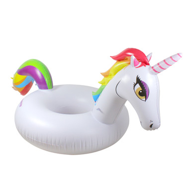 Inflatable Rainbow Unicorn Swimming Pool Party Inner Tube, 48-Inch ...