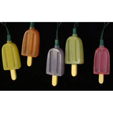 10-Count Orange & Pink Ice Pop Patio Mini Christmas Light Set, 10.75ft ...