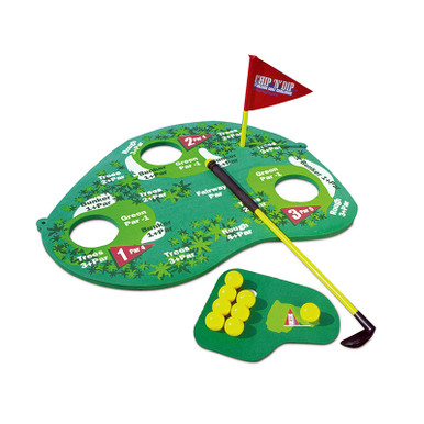 32" Green & Yellow Poolside Challenge Floating Swimming Pool Golf Game ...