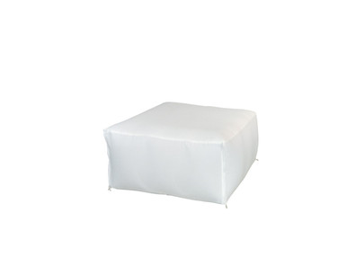 28” Large White Square Inflatable Indoor & Outdoor Patio Ottoman | Pool ...