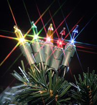 Set of 105 Multi Mini Commercial Grade Christmas Lights With Green Wire ...
