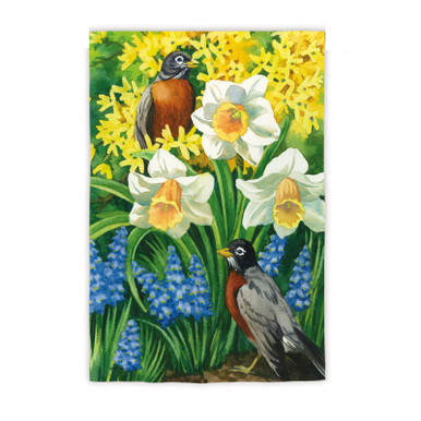 Decorative Robins "Spring Moments" Outdoor Garden Flag 18" x 12.5 ...