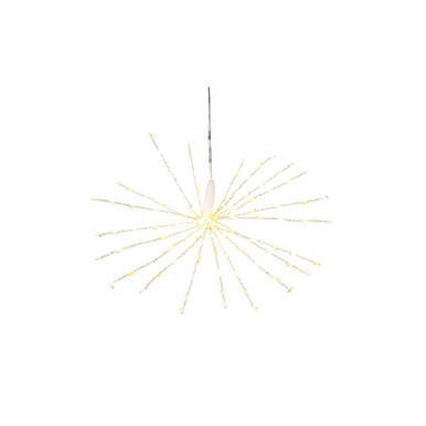 Set of 2 120-Count White LED Starburst Christmas Lights, 11.75" White ...
