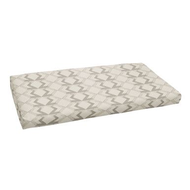 Geometric Rectangular Outdoor Bench Cushion - 40" - Beige | Pool Central