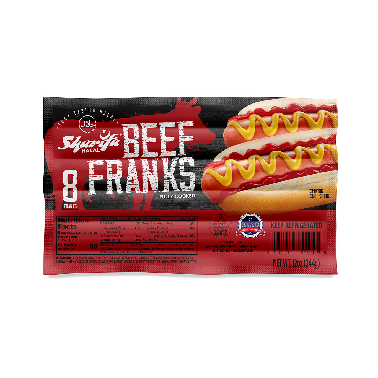 Sharifa Halal® - Sausages / Franks - Saad Wholesale Meats