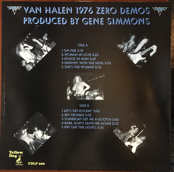 VAN HALEN Zero Demos -1976 Demos w/Gene Simmons, New BLUE Splattered ...