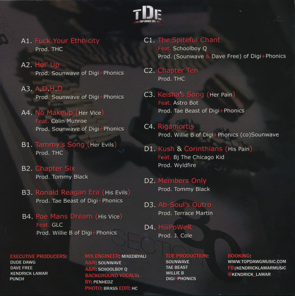 KENDRICK LAMAR Section 80 - Sealed Import Double LP, COLORED VINYL ...