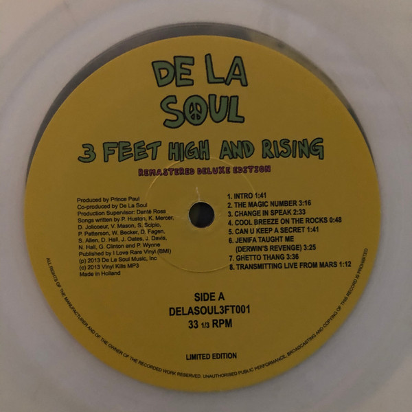 DE LA SOUL 3 Feet High And Rising - New Triple LP Import, Colored Vinyl ...