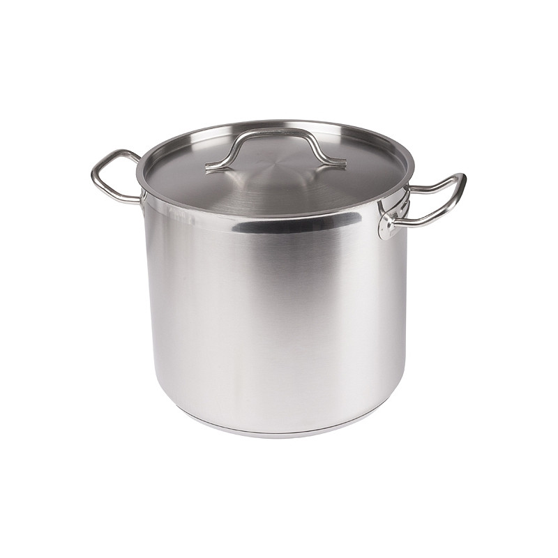 Winco SST-16 Stainless Steel Induction Stock Pot with Lid - 16 Qt ...