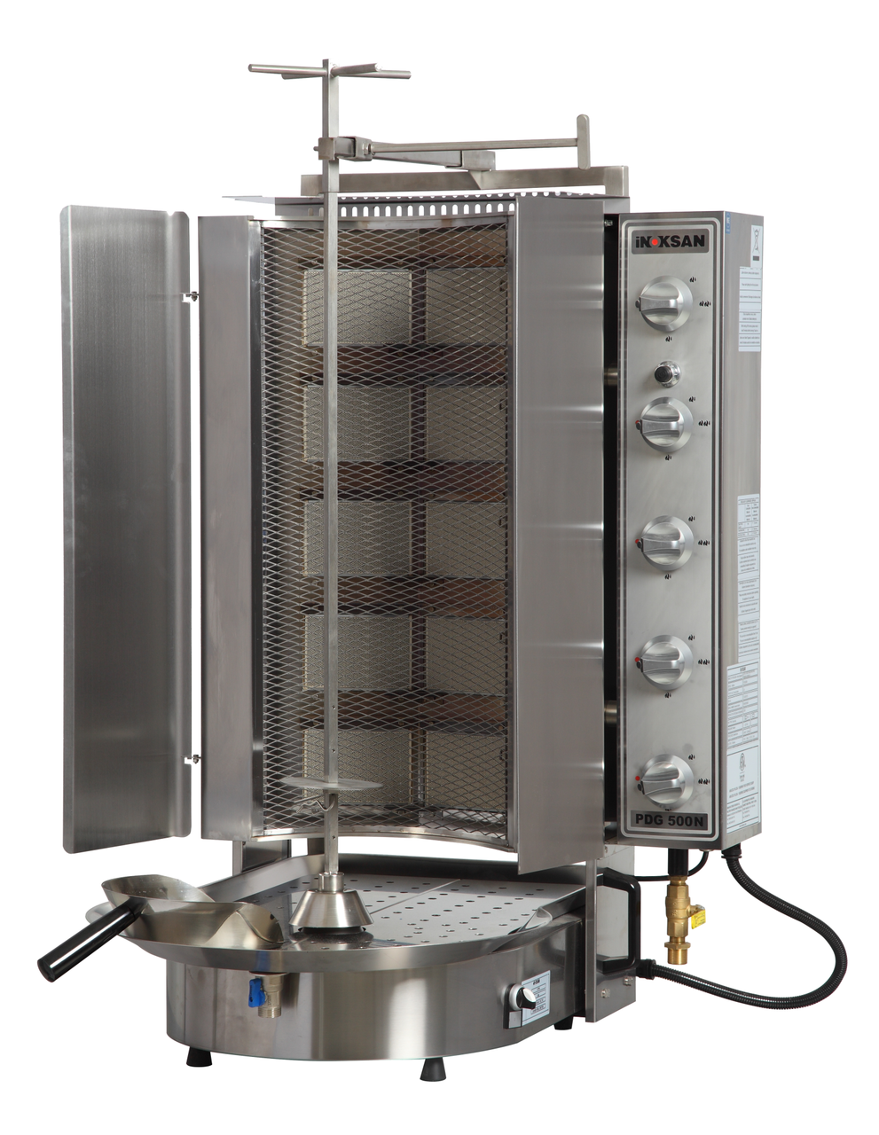 Inoksan PDG500NM Natural Gas Gyro Machine, 10 Burner, Wire Mesh - MaxChef