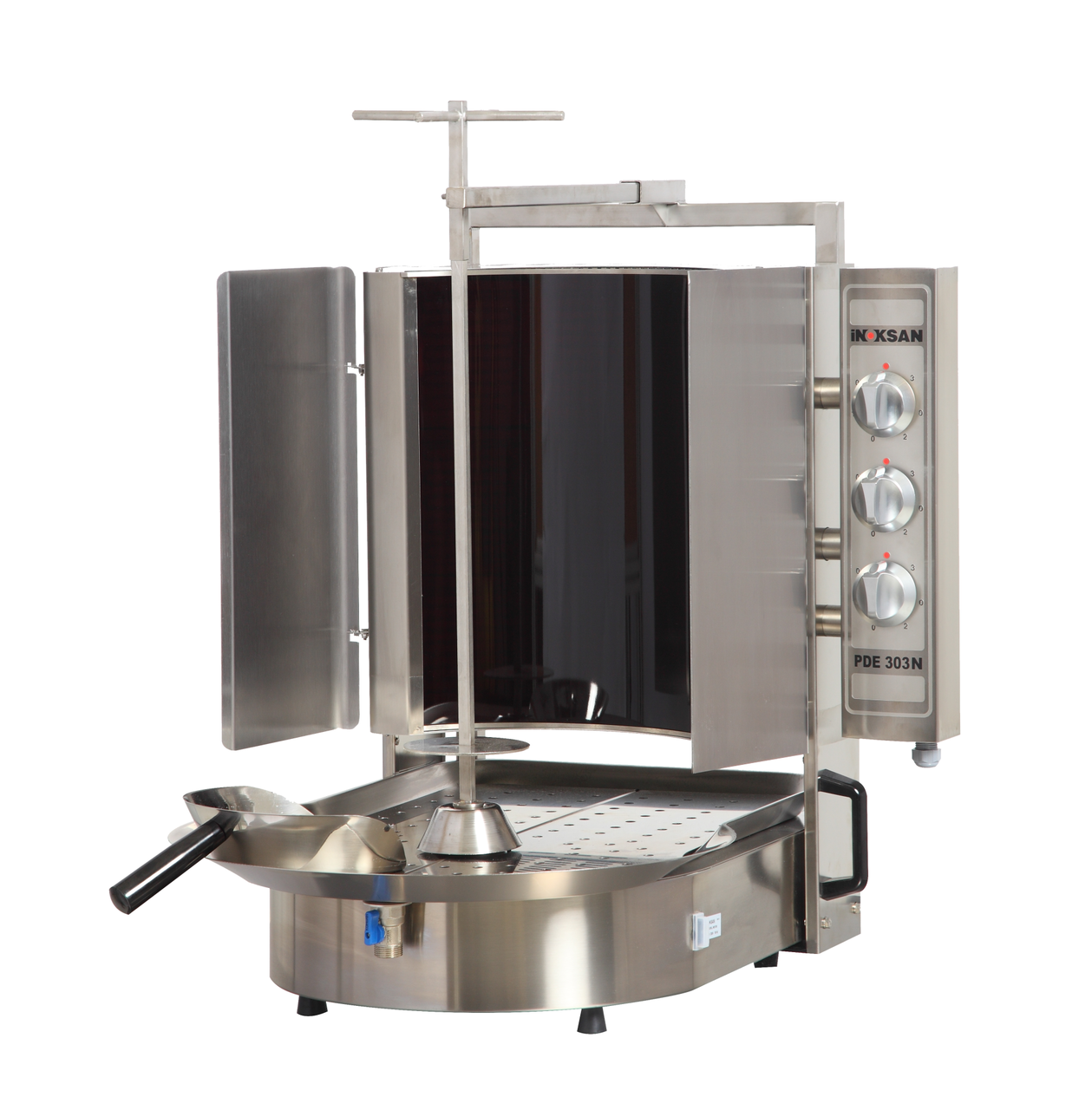 Inoksan PDE303N Electric Gyro Machine, 9 Burner, Robax Glass - MaxChef