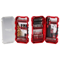 Milwaukee Tool SHOCKWAVE Impact Duty Drill, Drive & Fasten Set & 75PC