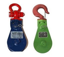 Heavy Duty Snatch Blocks with Shackle & Hook for Lifting and Rigging