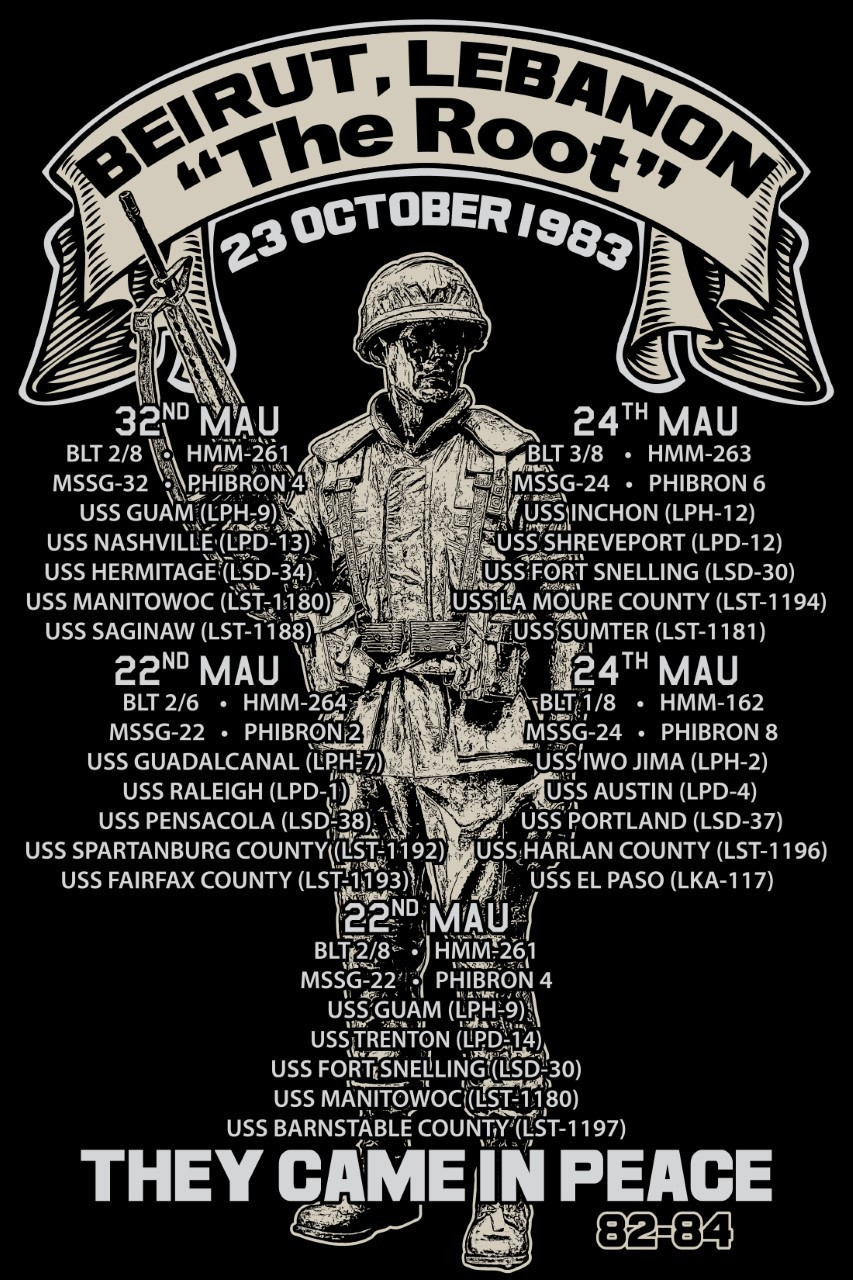 Beirut Bombing The Root T-shirt - Hard Charger Apparel