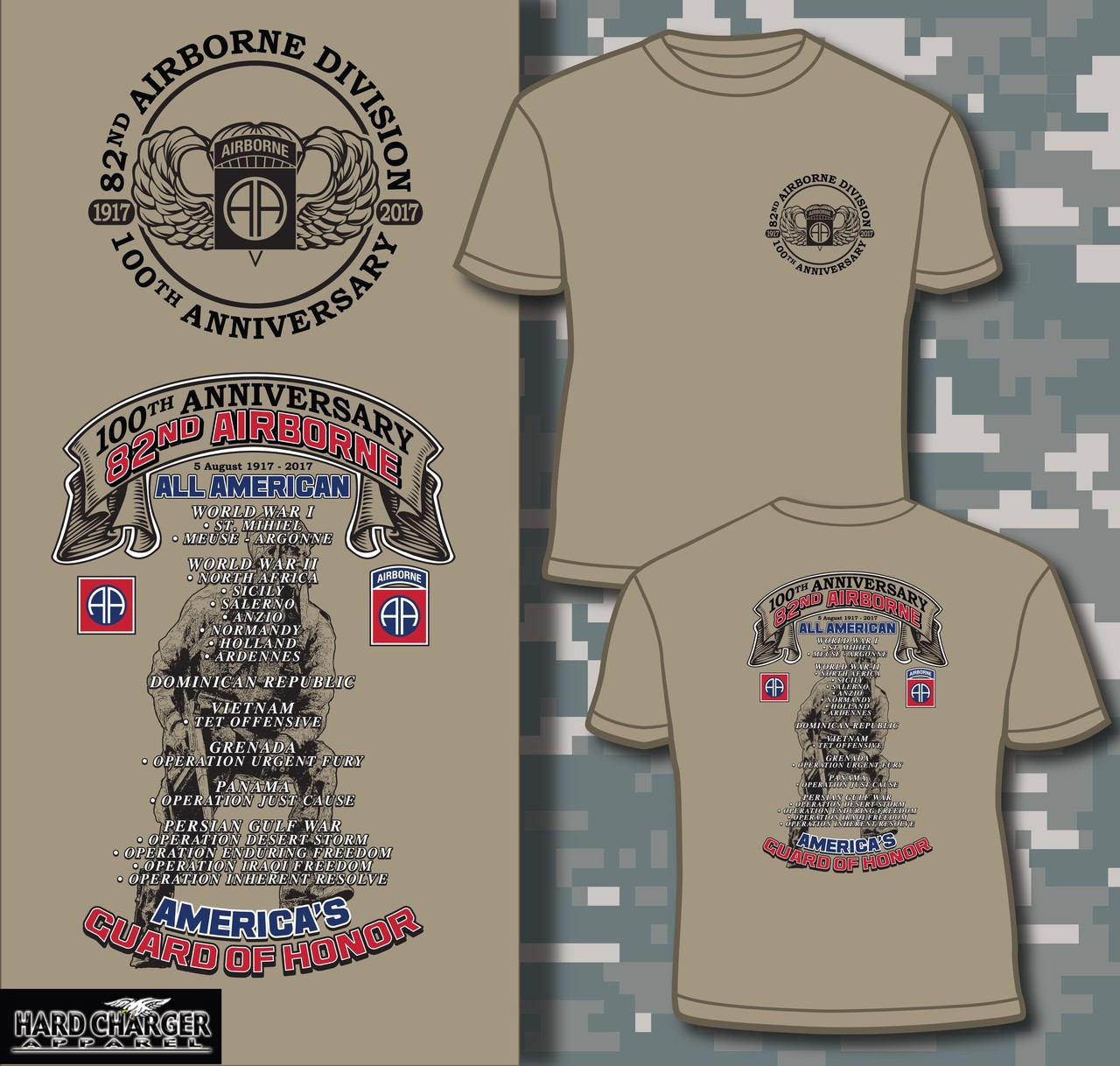 82nd Airborne Division 100th Anniversary T-shirt - Hard Charger Apparel