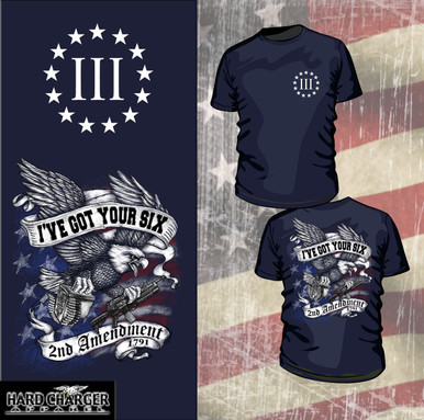 2nd Amendment - Three Percent Shirt - Hard Charger Apparel