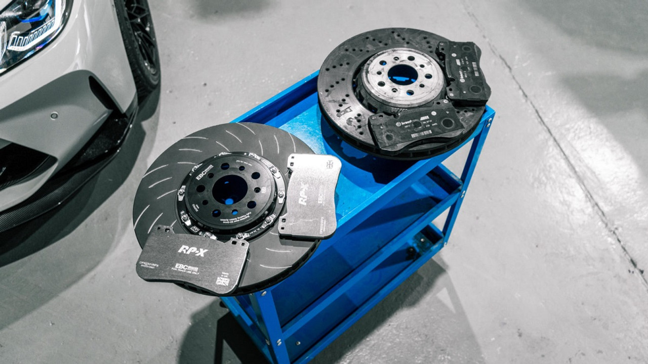 EBC Racing 2021 BMW M3 M4 G80 G82 G87 w o Carbon Ceramic Brakes 2 Piece SG Racing Front Rotors