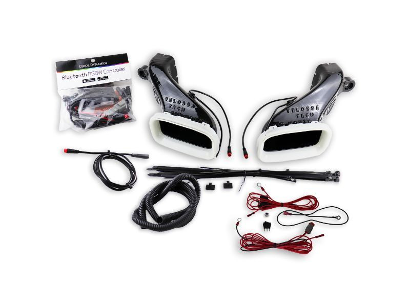 Velossa Tech Big Mouth Lit Kit Dual Ram Air Intake for Kia Stinger 3.3T ...