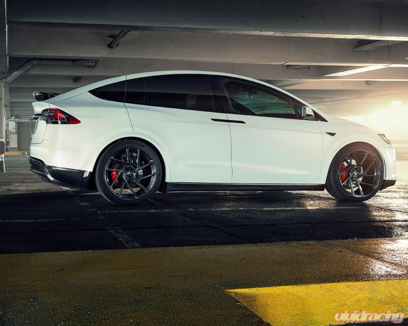 Novitec Carbon Fiber Rear Spoiler Tesla Model X w/Static OEM Spoiler ...