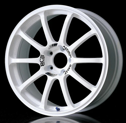 Advan RCIII 18x8.5 +38mm White Wheel | High-Performance 5-114.3 Racing Rims