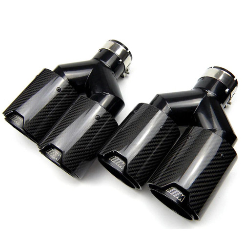 BMW M Performance Style Black Carbon Fibre Exhaust Tips | Twenty Two Tuning
