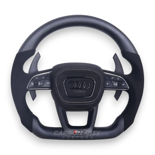 Audi Q/RS Custom Steering Wheel (2010–2023) | Carbon City Customs – LED ...