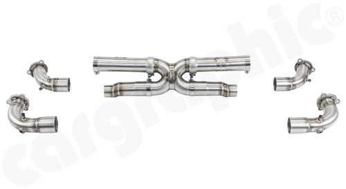 CARGRAPHIC Catalytic Converter Replacement Pipe Set X-Pipe Separated ...