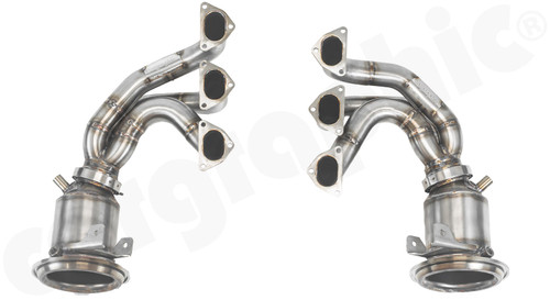 CARGRAPHIC RACING Manifold Set w/ 100CPSI HD Motorsport Cats – Porsche ...