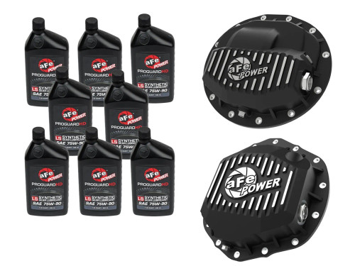 aFe POWER Front & Rear Diff GUARD Package w/ Gear Oil – RAM 2500/3500 6 ...