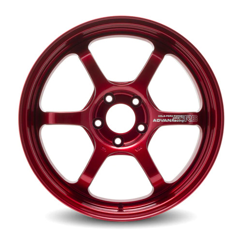 Advan R6 18x9.5 +45 5-114.3 Racing Candy Red Wheel - Enhance Your Ride