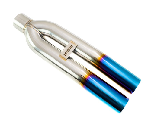 Megan Racing 3" VIP Exhaust Tip - Burnt Blue - Angled "Blast Pipe" Style