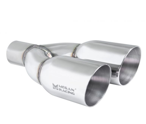 Megan Racing Universal Twin Stainless Steel Chrome 3.5" Tips (2.5 ...