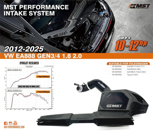 MST Cold Air Intake System for VW Golf MK7/7.5 GTI/R – Performance Upgrade