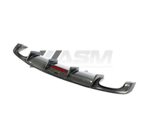 ASM Tuning Carbon Fibre Diffuser with LED Brake Light for Audi A4 B9 S ...