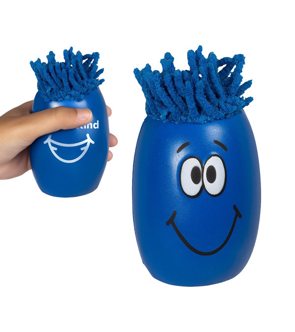 MopTopper Smiling Oblong Stress Ball | Myron Promotional Products