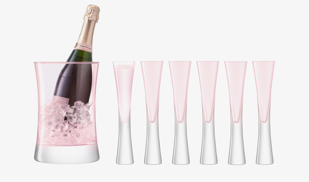 LSA - Moya Champagne Bucket & 6 Flutes - O'Neill Classics