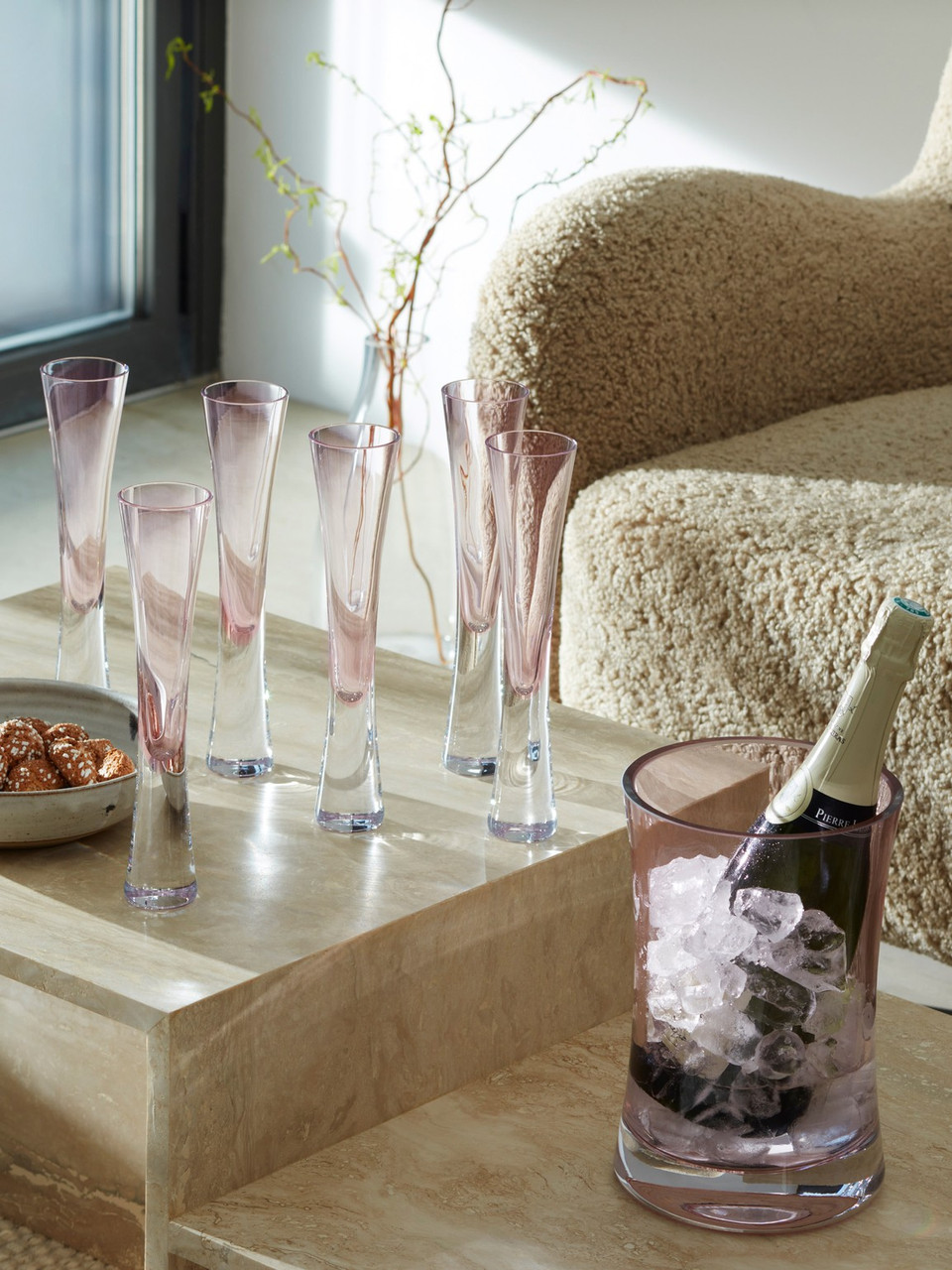 LSA - Moya Champagne Bucket & 6 Flutes - O'Neill Classics