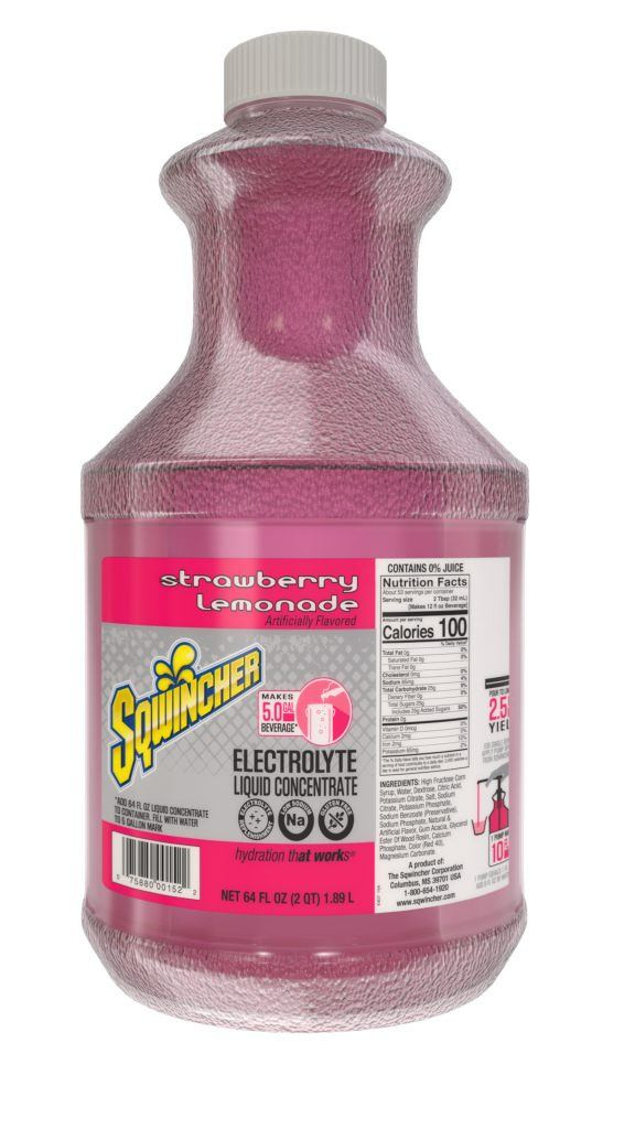 Sqwincher Liquid Concentrate, 64 oz Bottle, Strawberry Lemonade | AFT ...
