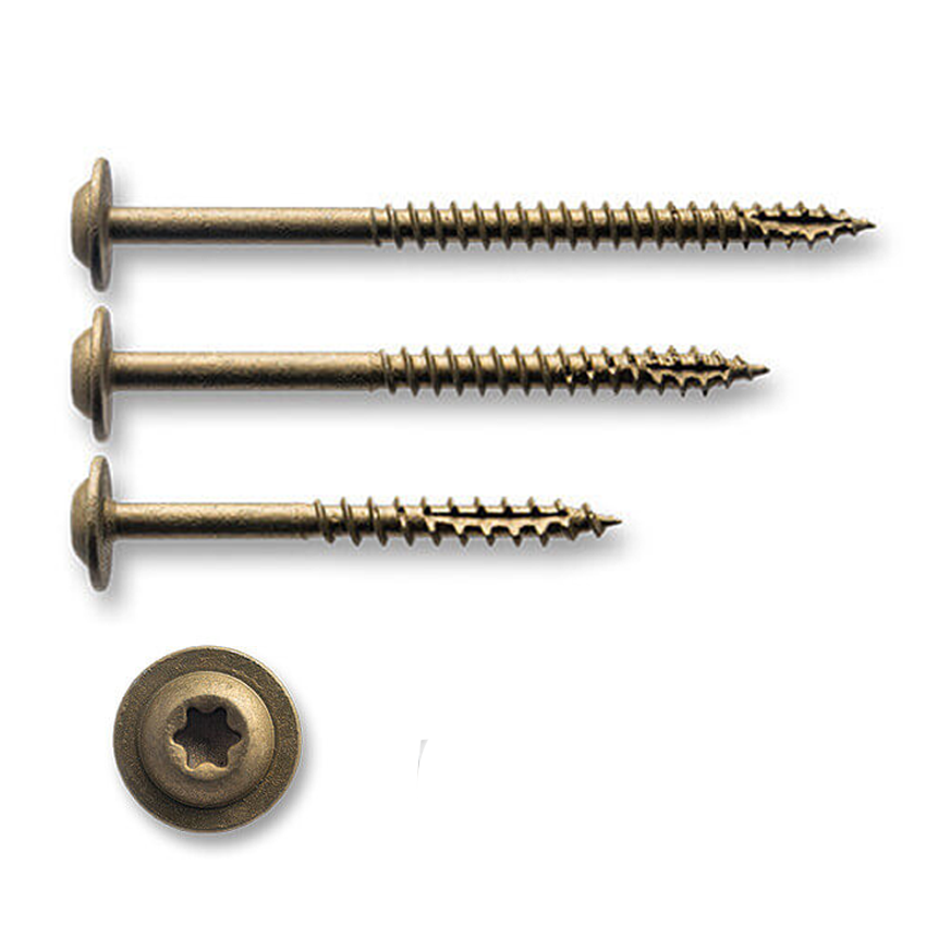 Big Timber #8 x 1-5/8" Bronze T-20 Round Washer Head Screws (3,000/Box ...