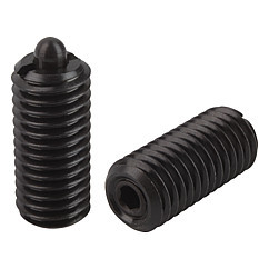 Kipp M10 Spring Plungers, Pin Style, Hexagon Socket, Steel, Standard ...