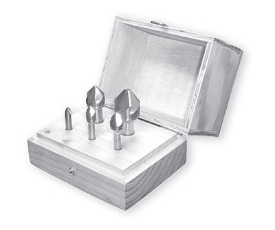 Solid Carbide Countersink Set, 6 Flute, 60 Degree (1/4", 3/8", 1/2", 3/ ...