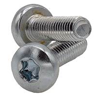 M3-0.50x5 MM Fully Threaded, T10 Drive, Metric Class 4.8, 6 Lobe, Pan ...