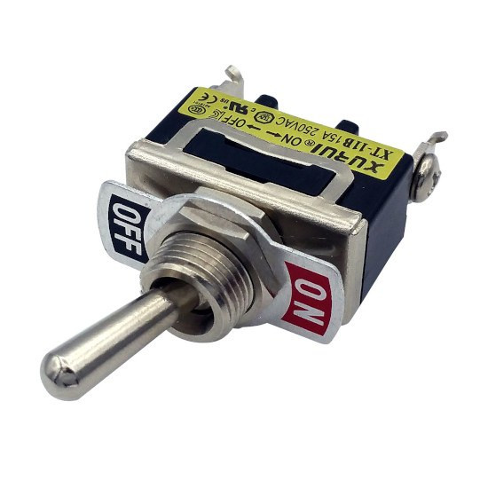 Metal Bat Toggle Switch On Off 15A (12/Pkg.) | AFT Fasteners