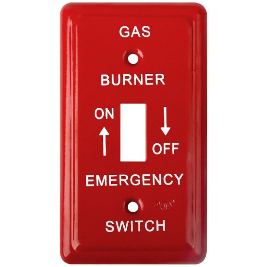 Switch Cover Sgl Gang Emerg Gas Burner 2-3/8" X 4-1/4" (12/Pkg.) | AFT ...